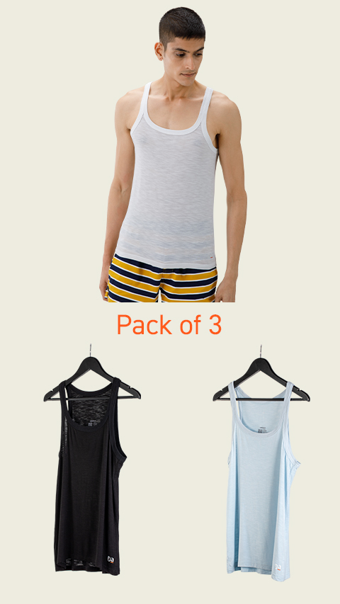 Damensch Value-Deal Neo-Skin Vests Sq Neck- Natural Black, Crisp Grey ...